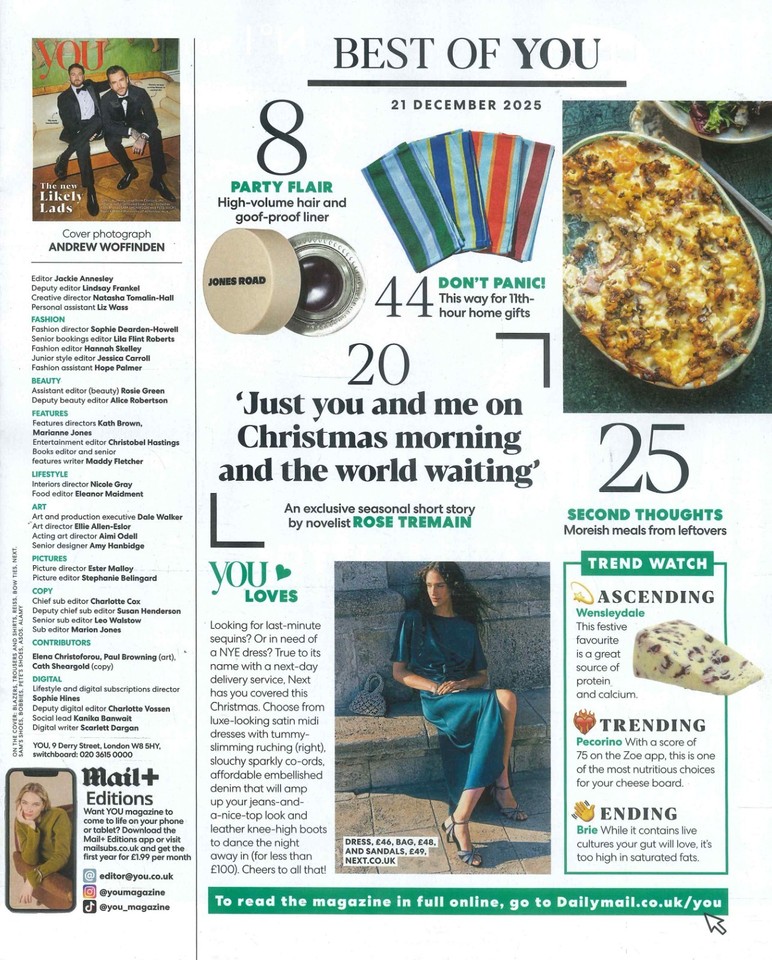 You Magazine: Sam Thompson, Pete Wicks, Angela Scanlon, Winter Fashion ...