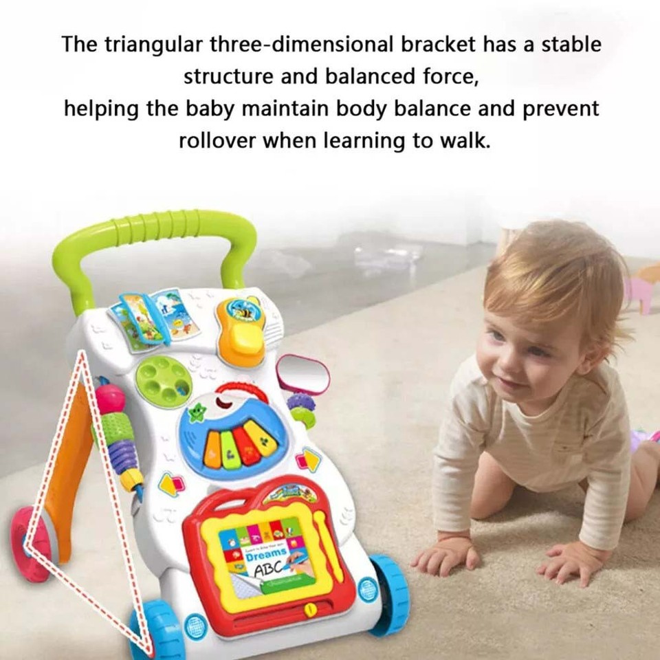 New Baby Walker First Steps Activity Bouncer Musical Toys Car Along ...