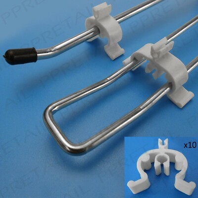 10x STOCK LIMITER TAGS SINGLE/DOUBLE EURO PEGBOARD HOOK UP TO 6mm Slat ...