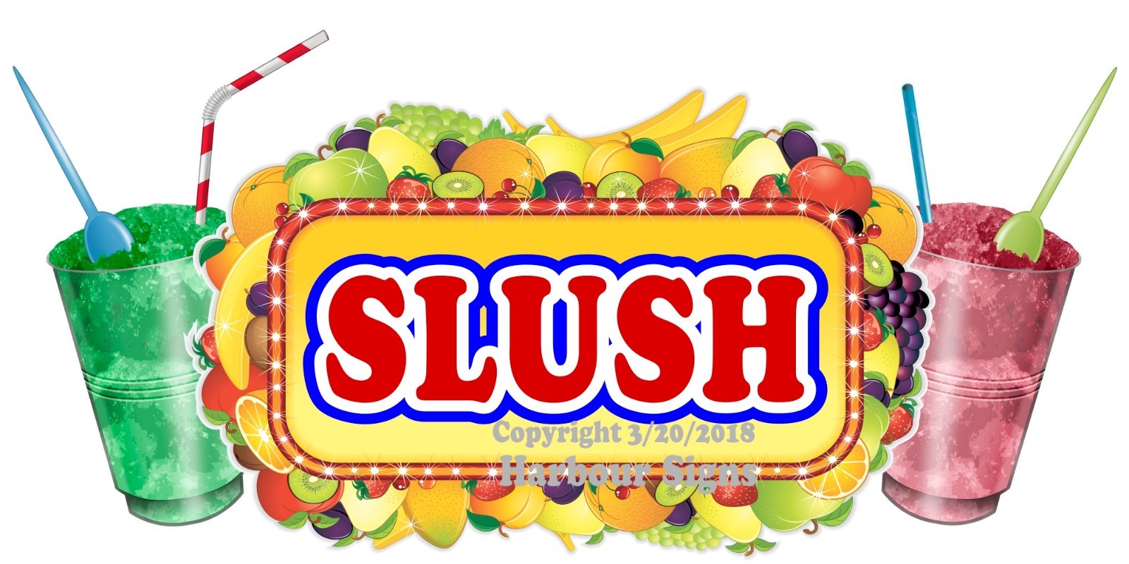 SLUSH DECAL (CHOOSE YOUR SIZE) Concession Food Truck Vinyl Sticker | eBay