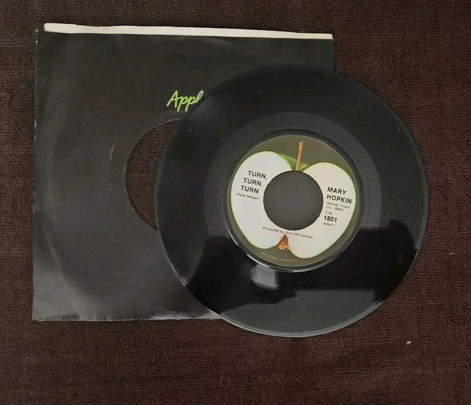 Mary Hopkin "Those Were The Days" "Turn, Turn, Turn" 45 Jukebox Apple ...