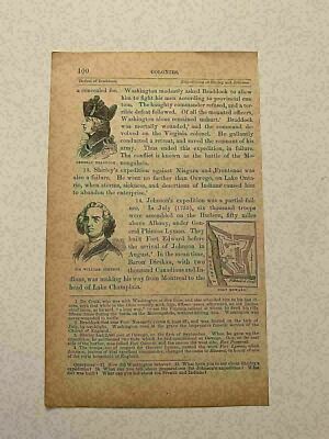 KP205) British General Edward Braddock French Indian War 1873 Engraving ...