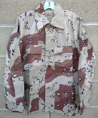 (1) US 6 Color Desert Camo BDU Shirt Size SMALL REGULAR Chocolate Chip ...