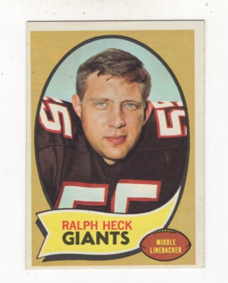 1970 TOPPS FOOTBALL RALPH HECK NEW YORK GIANTS #127 | eBay