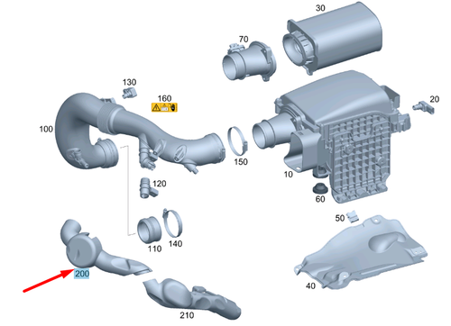 MERCEDES-BENZ E W213 Air Filter Insolation Half Shell A2740184001 NEW ...