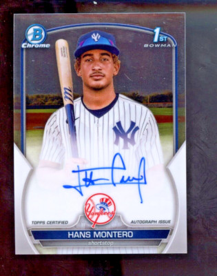 HANS MONTERO 2023 BOWMAN CHROME 1ST BASEBALL AUTOGRAPH AUTO | eBay