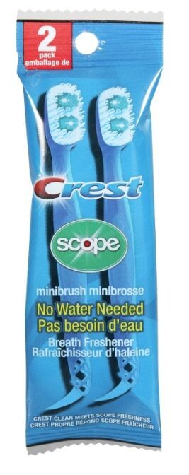 Crest Scope Mini Brushes-Disposable Toothbrushes with Toothpaste 2 - 2 packs | eBay