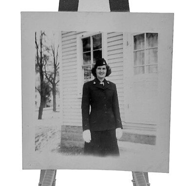 WW2 Era U.S. Army Female WAAC Outside Of Building White Gloves | eBay