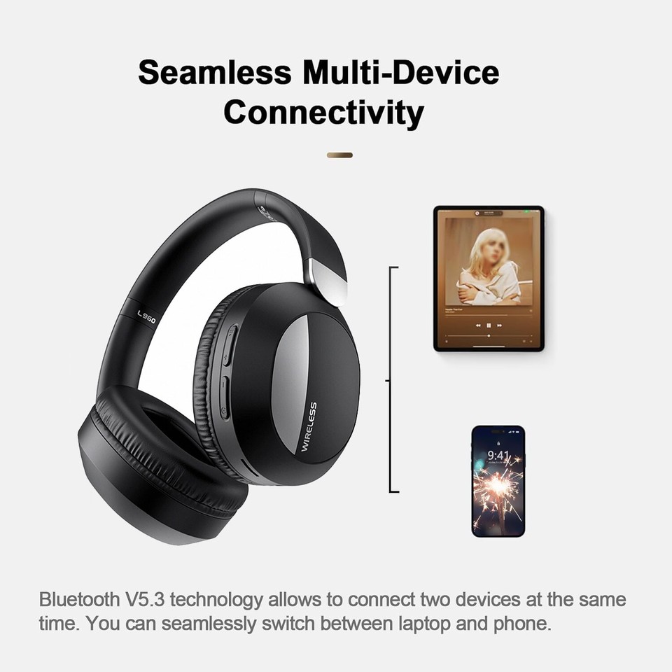 Wireless Bluetooth 5.3 Over-ear Headphones For Samsung Galaxy S25/S25 ...