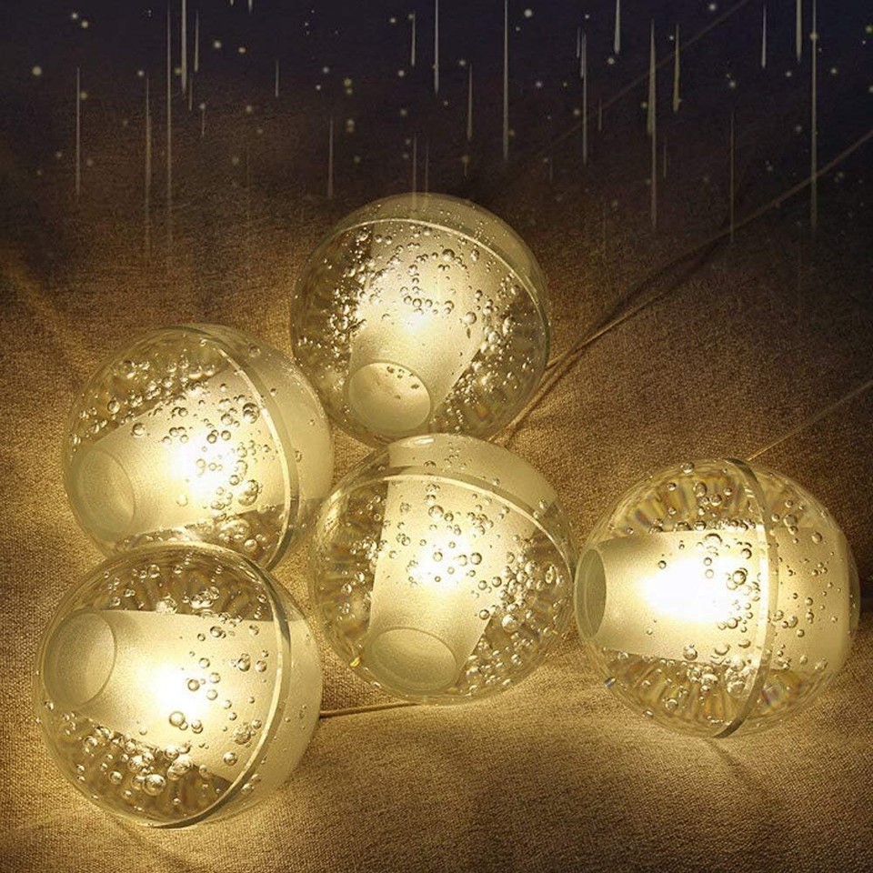 Modern G4 LED Bubble Crystal Round ball Ceiling Light Room Stair ...