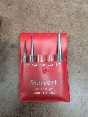 STARRETT 5 PIECE CENTER PUNCH SET IN CASE #S117PC #50488 | eBay