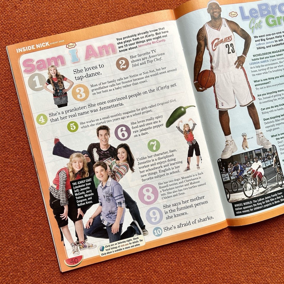 2008 August Nick Magazine Fairly OddParents iCarly LeBron James Y2K Ads ...