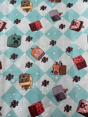 MINECRAFT MINE CRAFT Christmas Wrapping Paper 20 Sq Ft LAST ONE !! | eBay