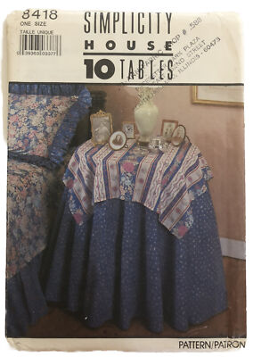 Vintage Simplicity House Pattern 1987 #8418 10 Tables Pattern Uncut | eBay