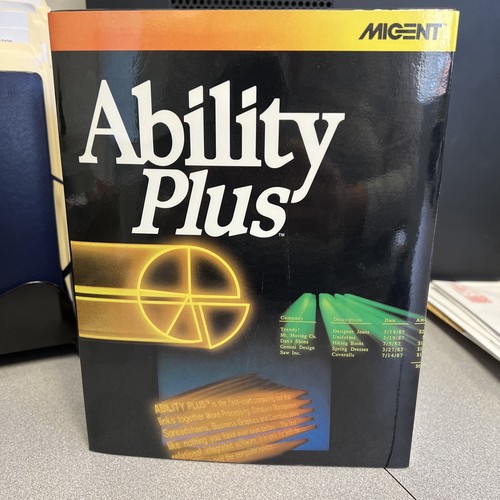 IBM 1987 Vintage Software Migent Ability Plus Word Processing 3.5 Disks ...