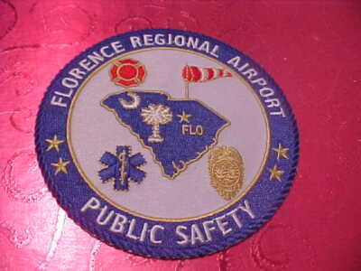 FLORENCE SOUTH CAROLINA REGIONAL AIRPORT POLICE PATCH SHOULDER SIZE ...