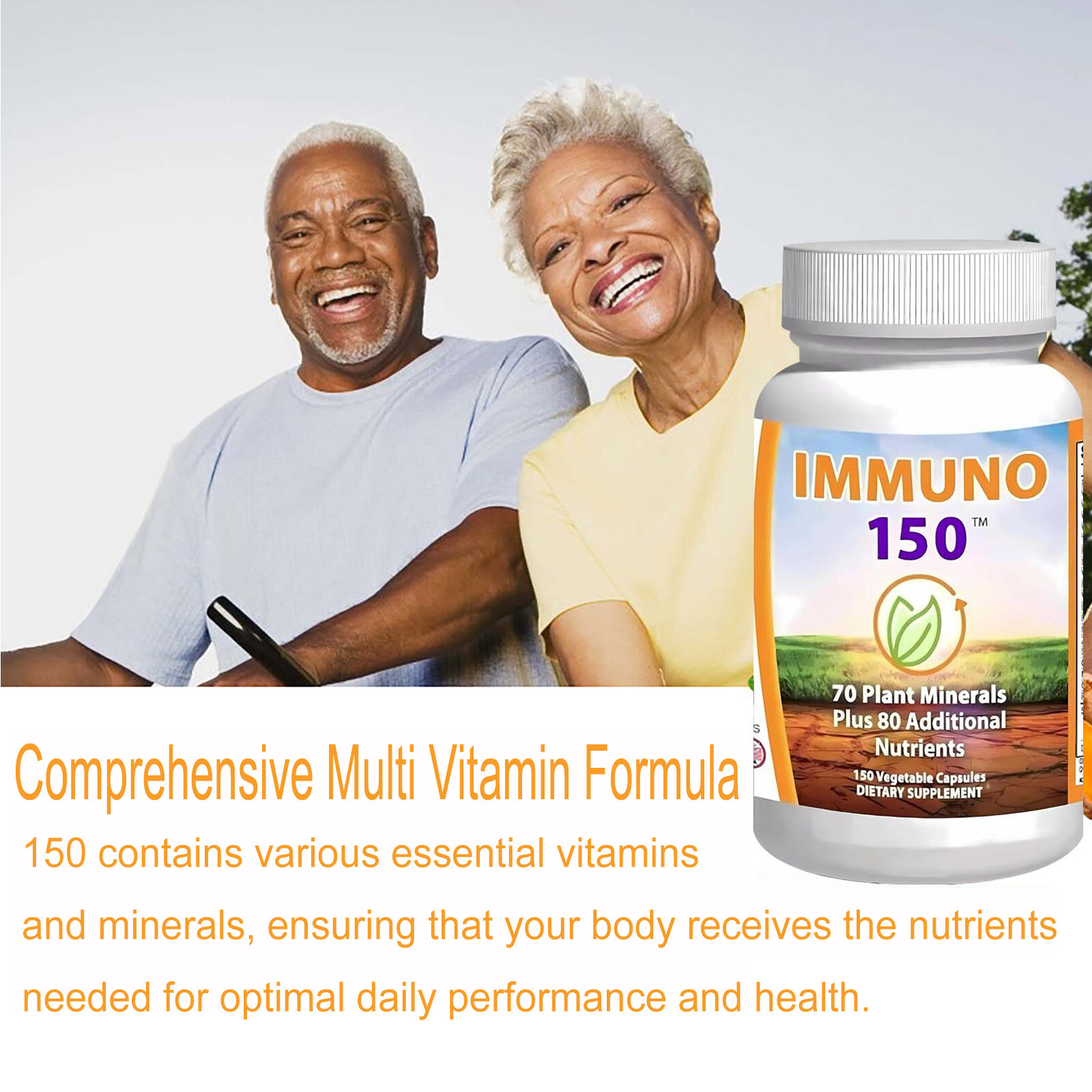 Immuno150 70 Trace Minerals Multivitamin & Immune Support Supplement ...