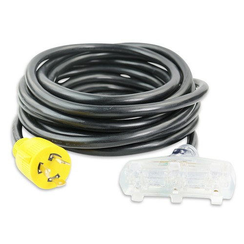 Generator Adapter Cord 25’ 3 Prong Power Cable 10/4 Tri 15 Amp Adapter ...