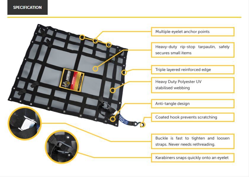 Safeguard Small Restraint Tarp (SSRT-600) | eBay