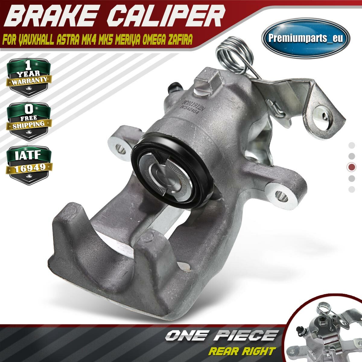 Brake Caliper Rear Right for Opel Vauxhall Astra G H Meriva Omega Combo ...