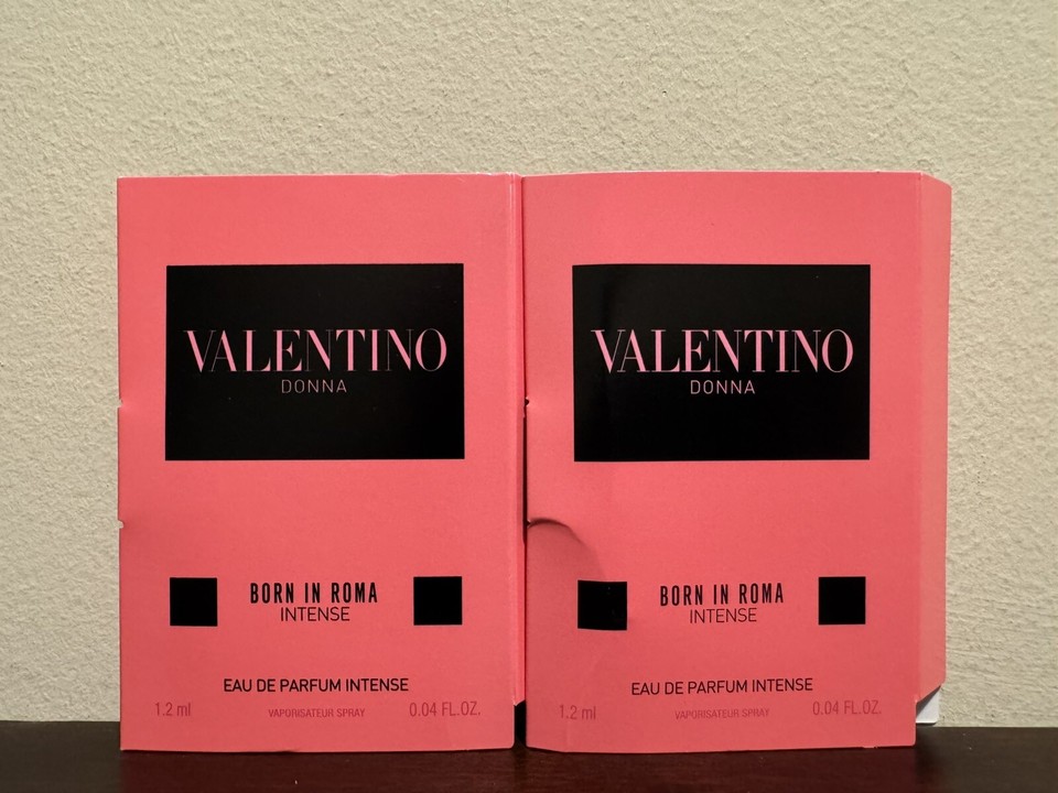 Two Valentino DONNA Born In Roma Intense Perfume Samples 0.04 oz / 1.2 ...