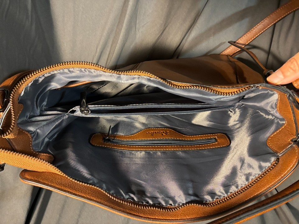 Realer Large Hobo Bag Purse Vegan Leather Brown Tote Zip Top Handbag ...