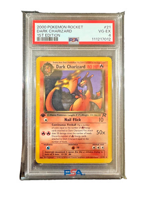 Pokemon 1st Edition Team Rocket Dark Charizard Non-Holo 21/82 PSA 4 | eBay