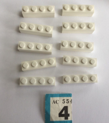 Lego Brick 1x4 Part 3010 x 10 White | eBay UK