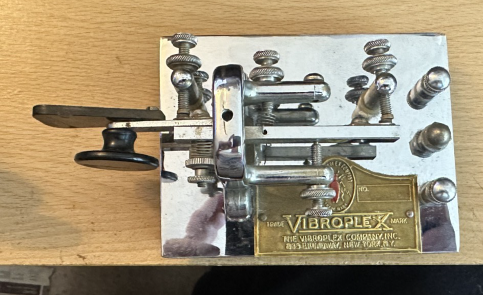 NICE Vintage Vibroplex Deluxe Vibrokeyer Telegraph Key Amateur Ham ...