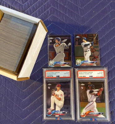 2018 Topps Chrome Baseball Complete Set 200/200 PSA 10 Acuna Ohtani | eBay