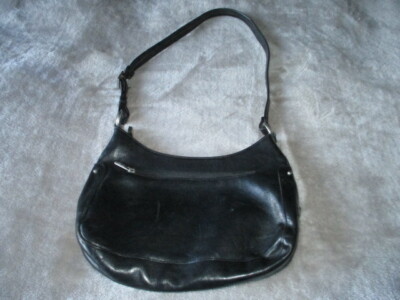 TEXIER FRENCH BLACK LEATHER HANDBAG BEAUTIFUL QUALITY | eBay UK