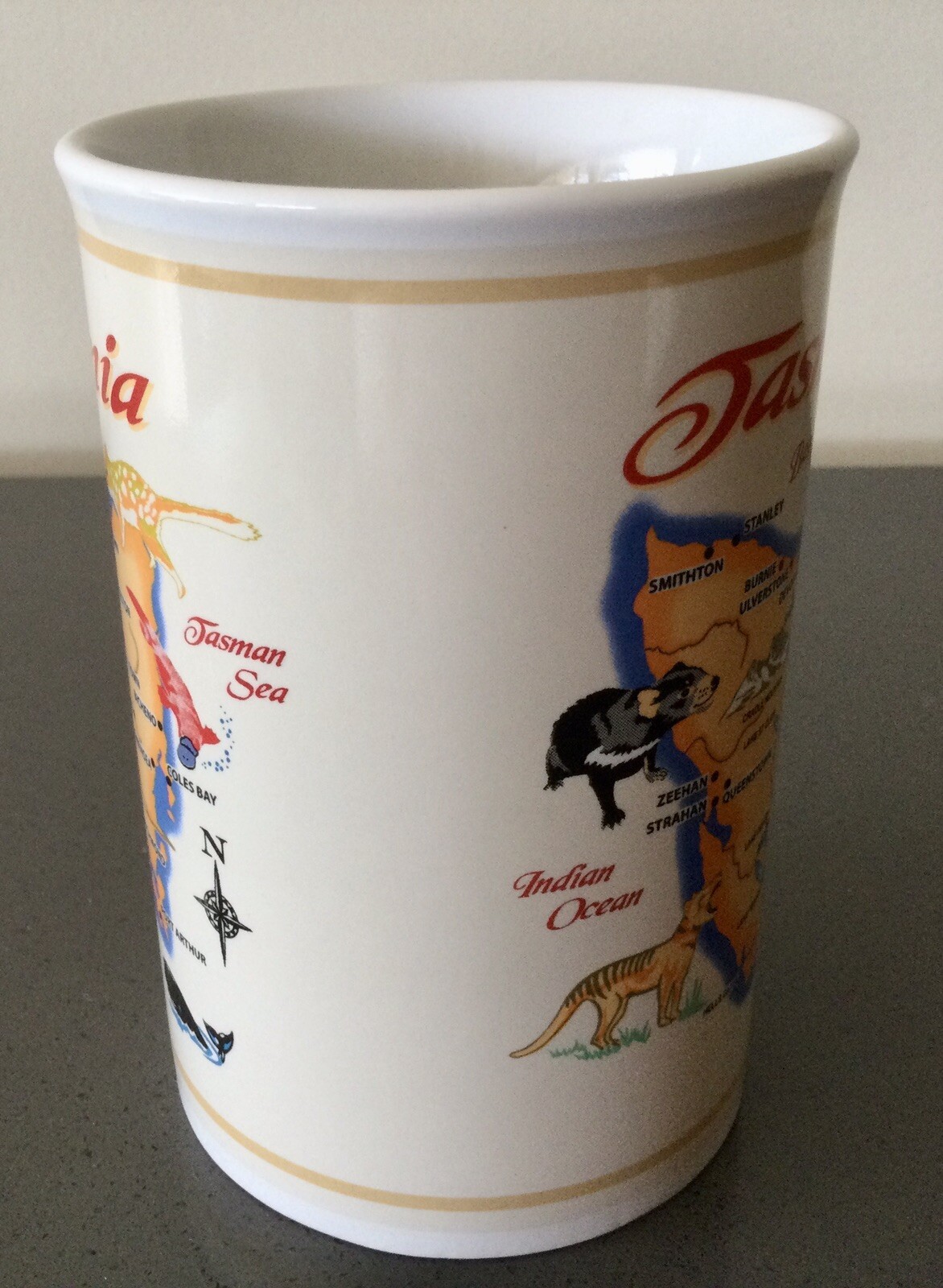 Tasmania Mug Tasmania Map Animals Tasmanian Devil Tasile Souvenirs ...