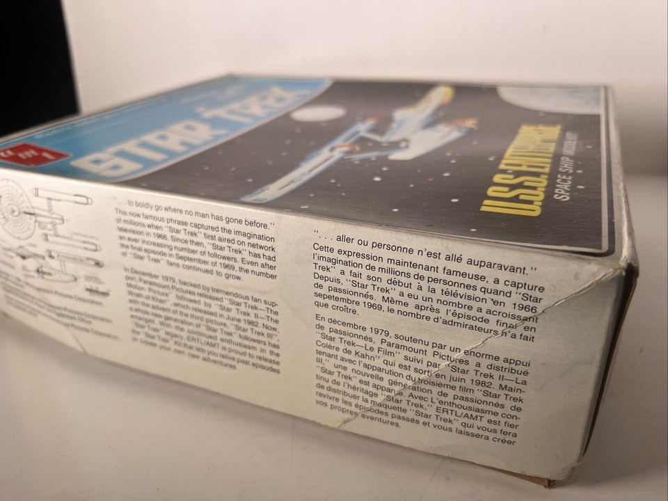 AMT ERTL STAR TREK USS ENTERPRISE SPACE SHIP MODEL KIT #6676 OPEN BOX ...