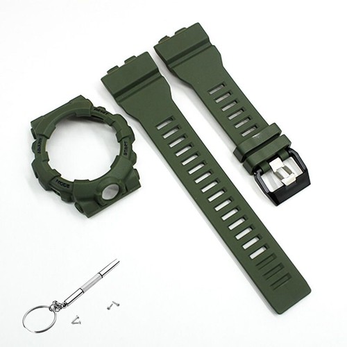 Replacement Rubber Strap + Case For G-SHOCK GBD-8004 GBA-800 GA800 ...