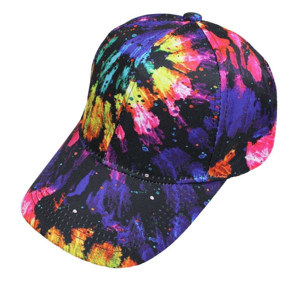Tie Dye Baseball Cap Hat Multicolor Adjustable | eBay