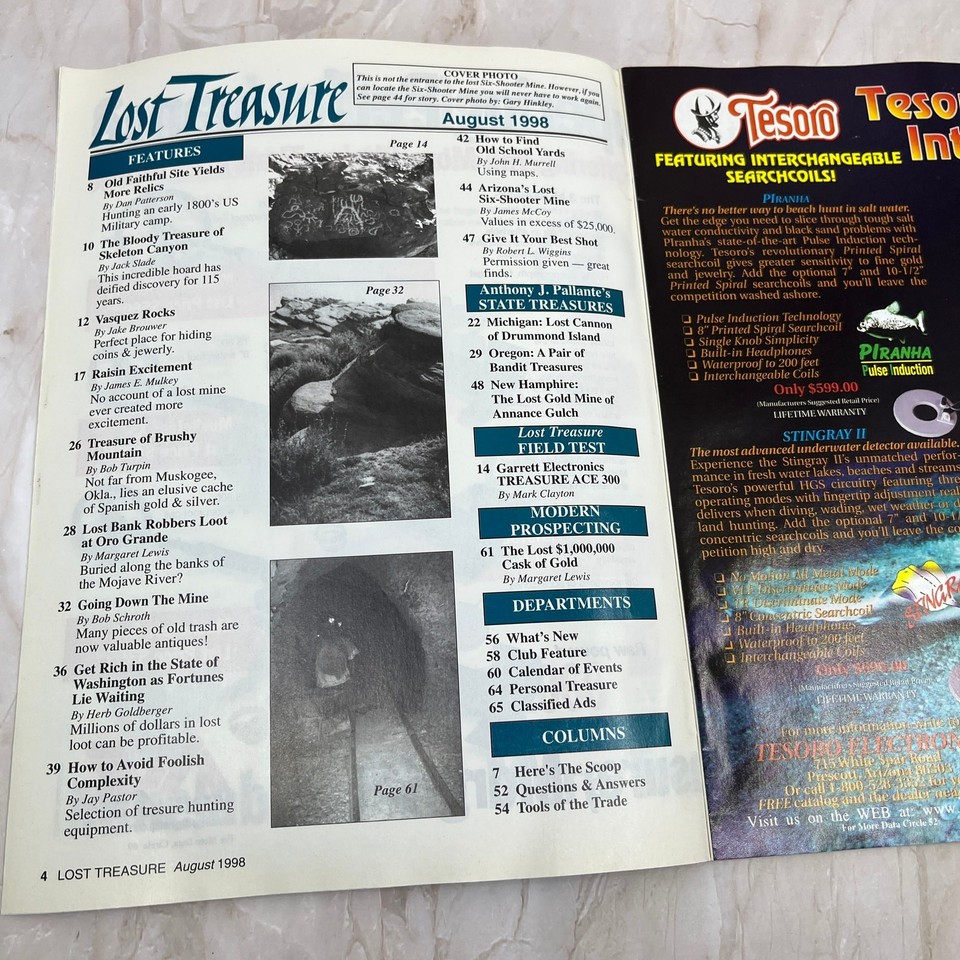 1998 Aug - Lost Treasure Magazine - Treasure Hunting Gold Prospecting ...