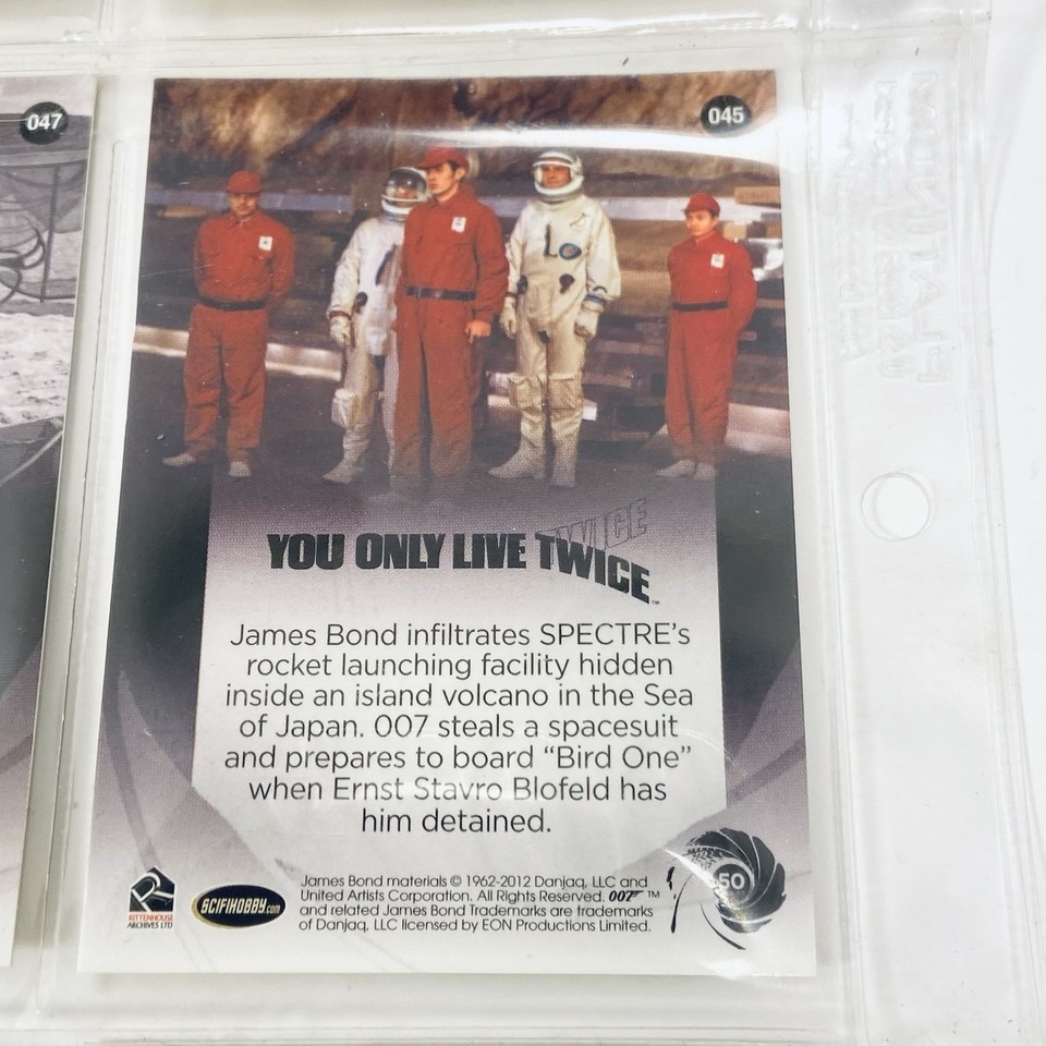 007 James Bond 50th Anniversary 2012 Gold Base Card page set of 9 ...