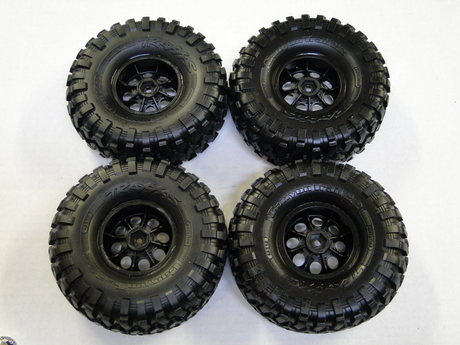 NEW TRAXXAS TRX-4 Wheels/Tire Set Chrome 12mm Hex HIGH TRAIL Chevy K10 ...