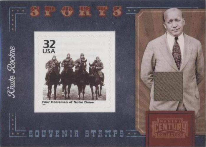 2010 Panini Century Collection - Souvenir Stamps Sports Knute Rockne #6 ...