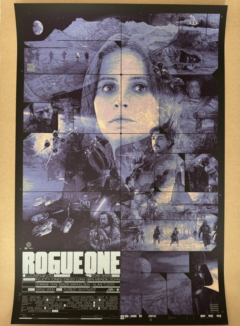 Krzysztof Domaradzki Rogue One Star Wars screenprint Nt Mondo BNG Krabz ...