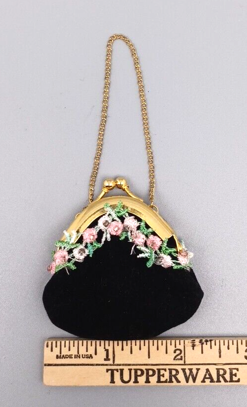 Mini Tapestry Kiss Lock Closure Metal Frame Chain Handle Hand Sewn | eBay