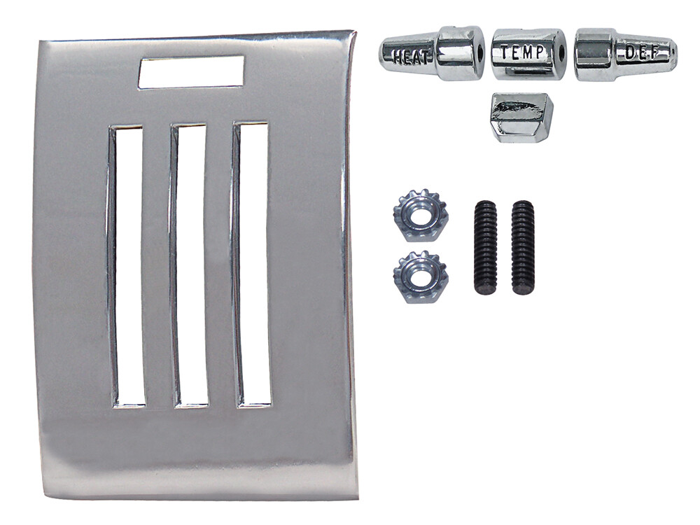 1964-65 Falcon Heater Dash Control Face Plate and Knobs 1964-66 Mustang ...