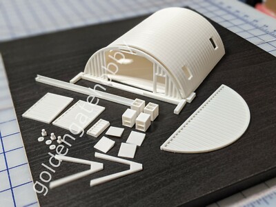 N Scale Easy Build Quonset Building / Hut Kit, White, In Stock Ready to ...