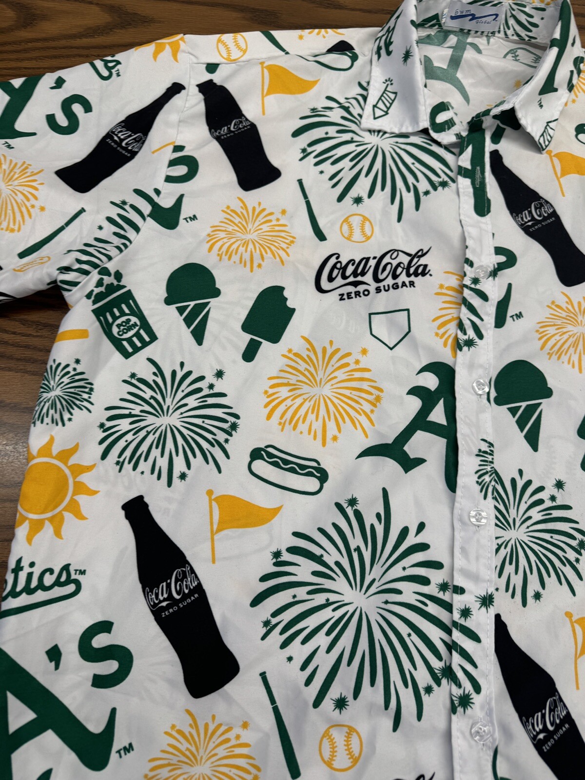 Oakland A’s Athletics SGA Aloha Floral Hawaiian Shirt July 4th XL Coca ...