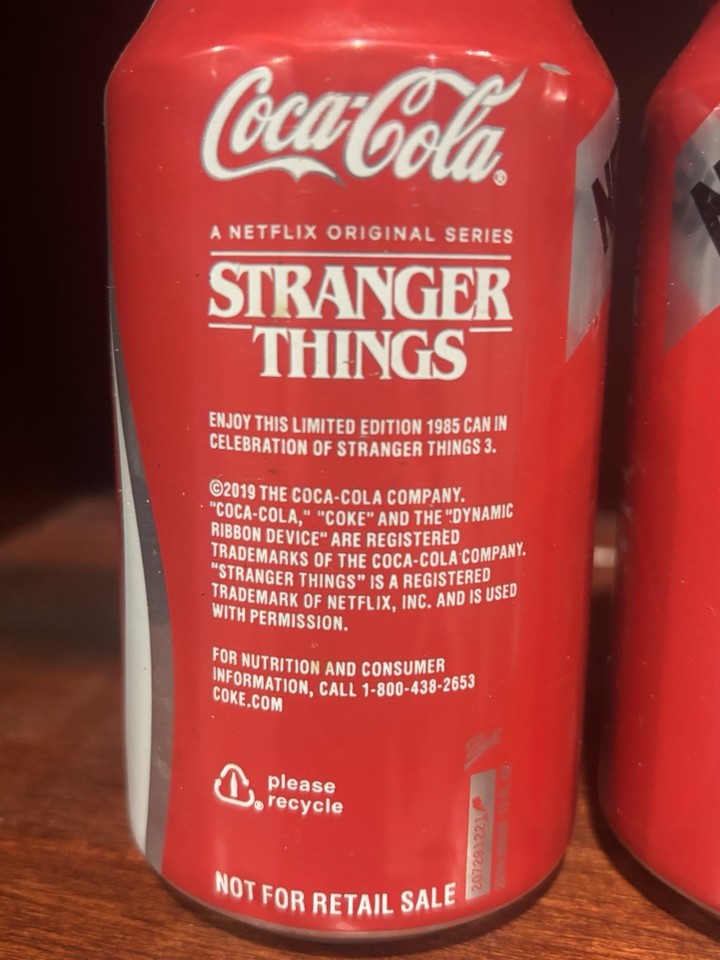 Stranger Things New Coke 1985 Coca-Cola Limited Edition Collectors ...