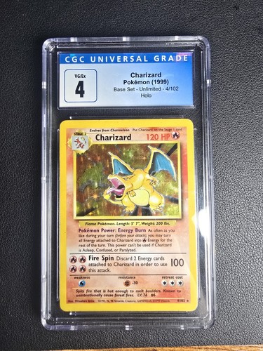 CGC 4 Charizard Base Set 4/102 - VG/EX Pokemon Card | eBay
