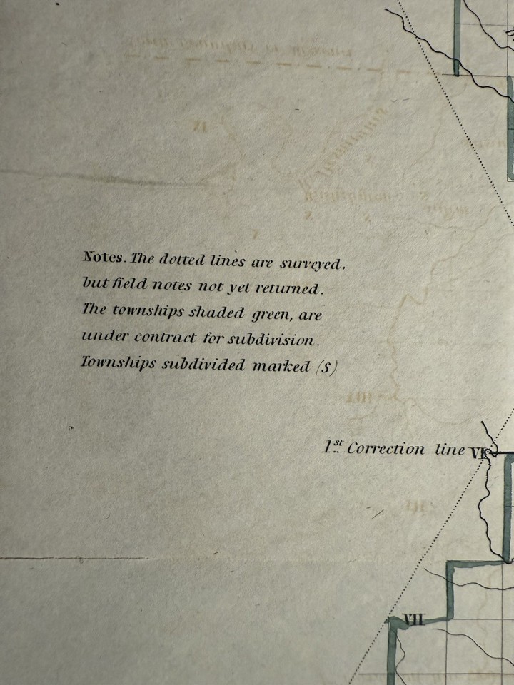 1837 Map Public Surveys In WI Territory (eastern Iowa) | eBay