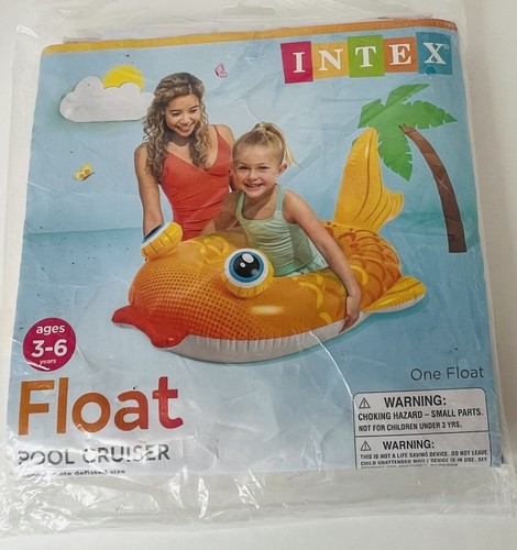 Intex Pool Cruiser Float 59380EP Yellow Fish Float Raft Boat NEW | eBay