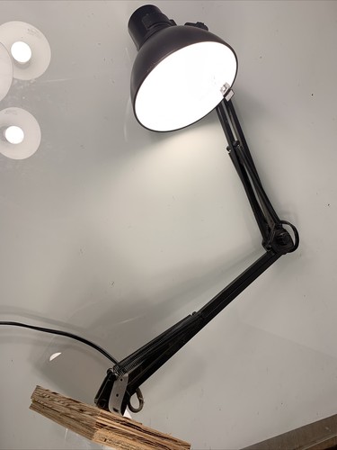 Vintage MCM Black Architect Drafting Desk Table Lamp Light Swing Arm | eBay