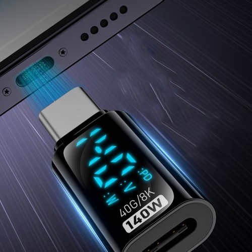 Adaptateur USB C 140W Design Transparent avec Affichage de l' tat de ...